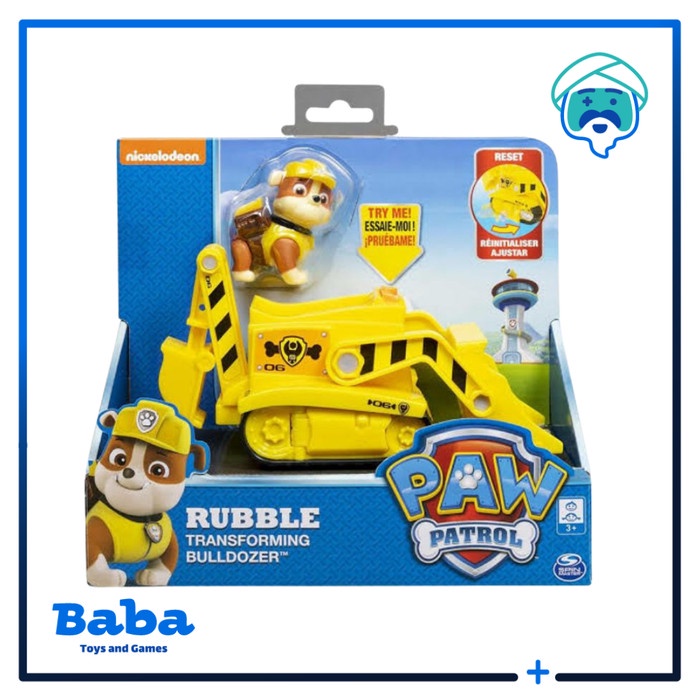 Jual FLASH SALE!!! PAW PATROL RUBBLE'S RUBBLE TRANSFORMING BULLDOZER ...