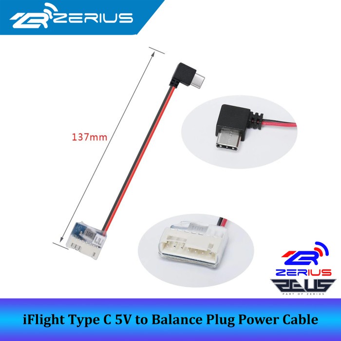 Jual Iflight Balance Plug Power Cable To 5V Type C For Hawkeye Gopro ...