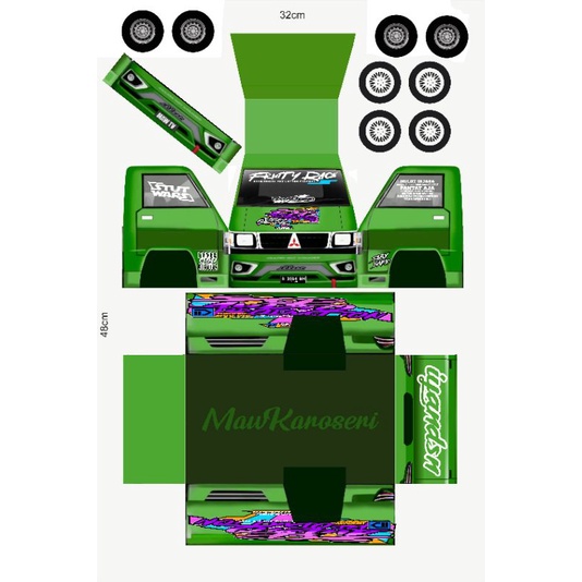 Jual Pola Stiker Miniatur L300 Modifikasi Keren Stiker Pickup L300