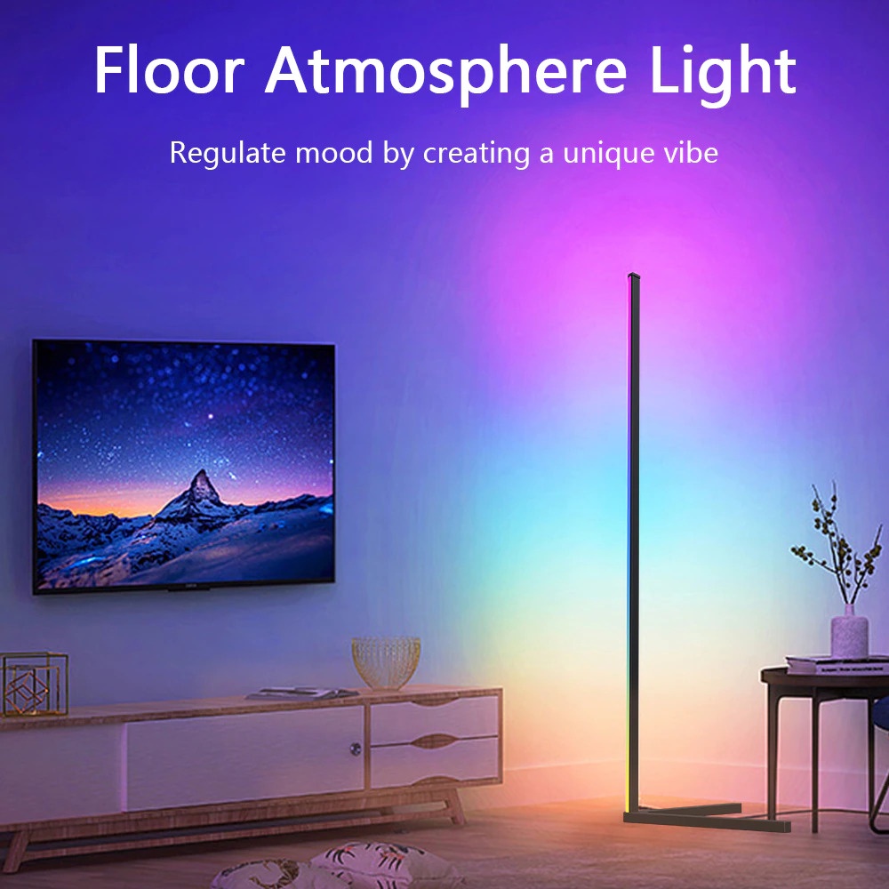 Jual Original Lampu Lantai LED Standing Lamp Corner RGB 18W with Remote ...
