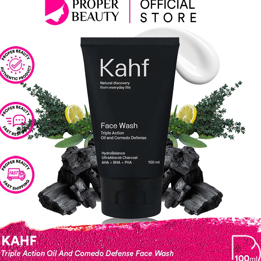 Jual [FXご/D ] KAHF Triple Action Oil And Comedo Defense Face Wash ...
