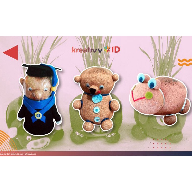 Jual ￣ oS Boneka Horta Bisa Tumbuh Rumput Boneka Edukasi Karakter Ikan ...