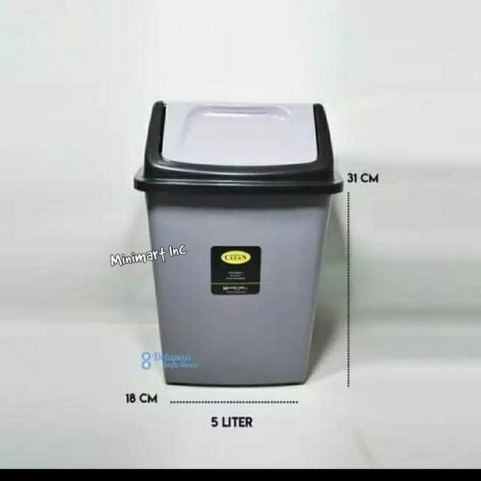 Jual Tempat Sampah Abu Komet 5 Liter Goyang Kotak Sampah Cafe Ruangan ...