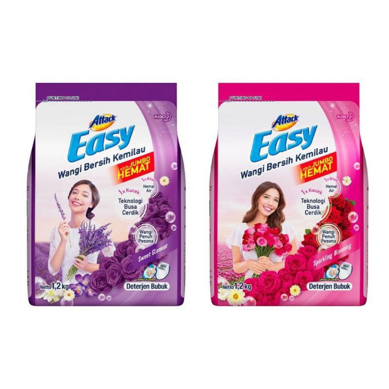 Jual ATTACK EASY Deterjen Bubuk 1.2 kg | Shopee Indonesia