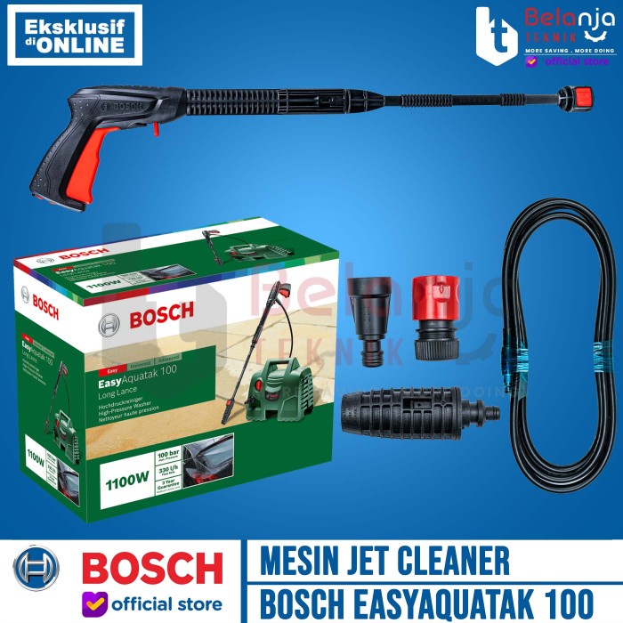 Jual BOSCH Jet Cleaner AQT 100 LL Aquatak 100 BAR Long Lance 1200W NEW ...