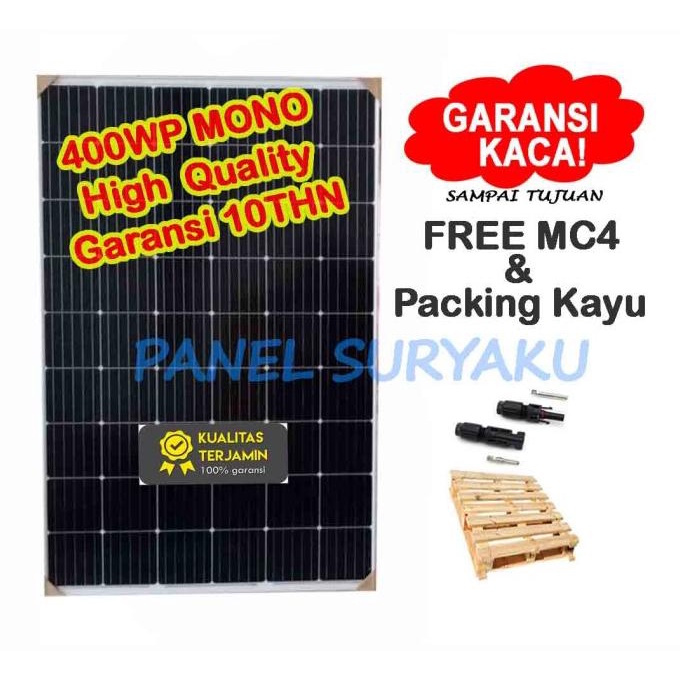 Jual Solar Panel/Panel Surya 400wp Mono HQ Cell PERC Free Packing kayu ...