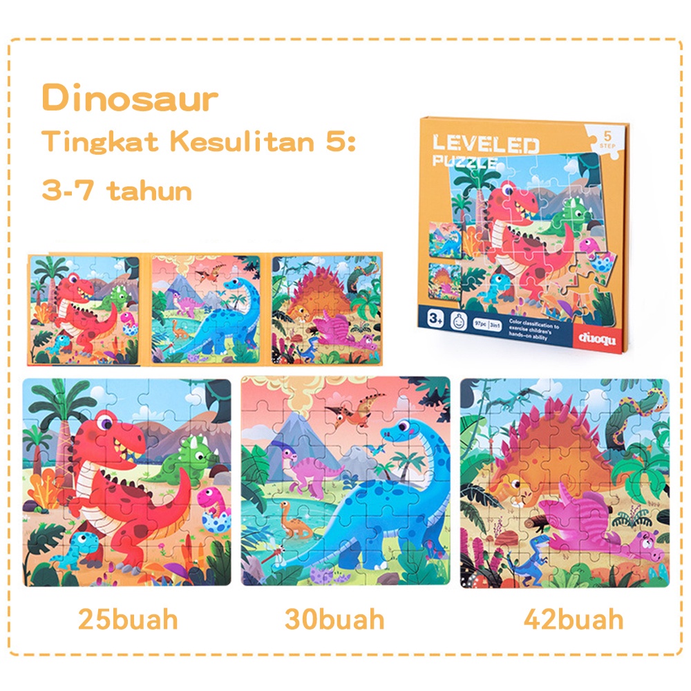 Jual JCHO Puzzle Magnet Anak 3 In 1 Mainan Edukasi Puzzle Anak Leveled Puzzle 5 Step | Shopee ...