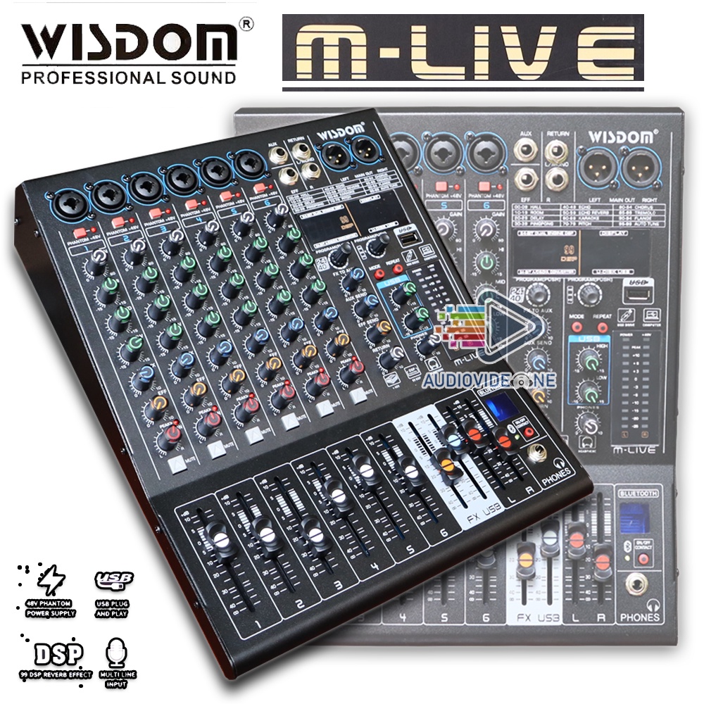 Jual Mixer Wisdom M live 6 Mikser Audio 6 Chanel Original M-LIVE 6 | Shopee Indonesia