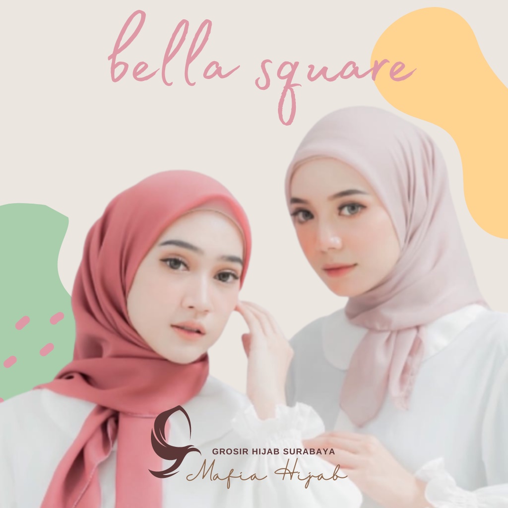 Jual BELLA SQUARE POLLYCOTTON HIJAB SEGI EMPAT HIJAB BELLA SQUARE ...