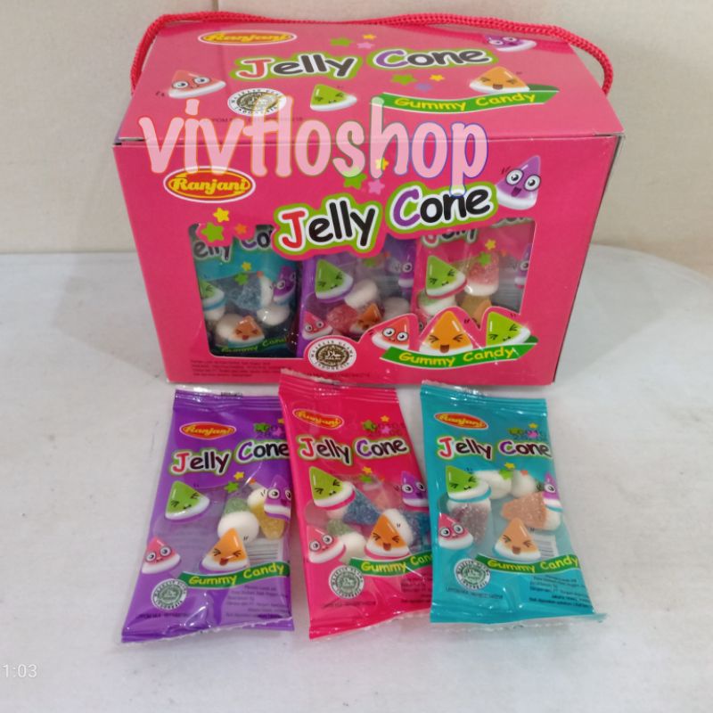 Jual Jelly Cone Gummy Candy / Permen Jelly (Box isi 30 sachet) | Shopee ...