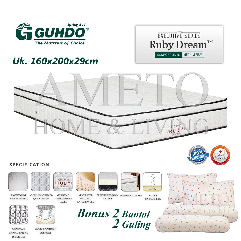 Jual Paket Guhdo Springbed Ruby Dream Latex 160x200 Tebal 29 Cm Hanya