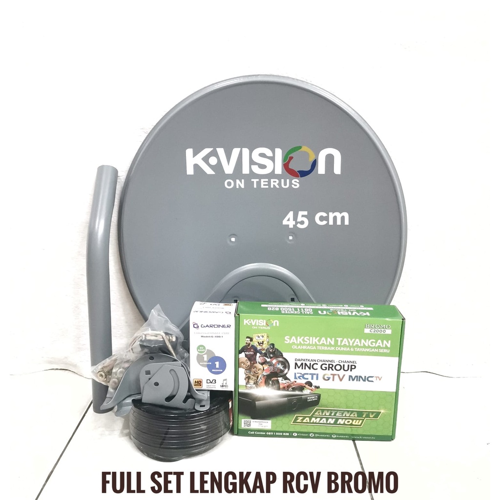 Jual Paket Parabola Mini 45cm Kvision Paket Receiver Kvision Bromo ...