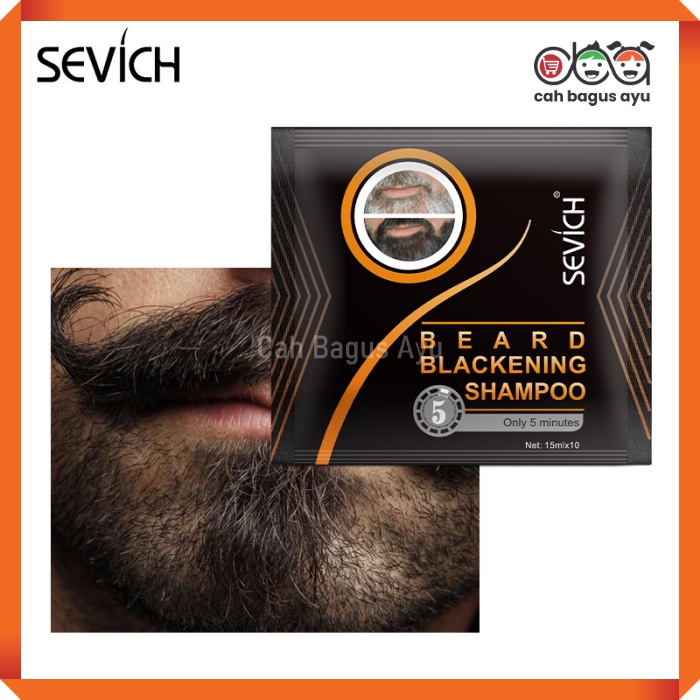 Jual Sevich Cat Pewarna Kumis Jenggot Sevich Beard Blackening Shampoo ...