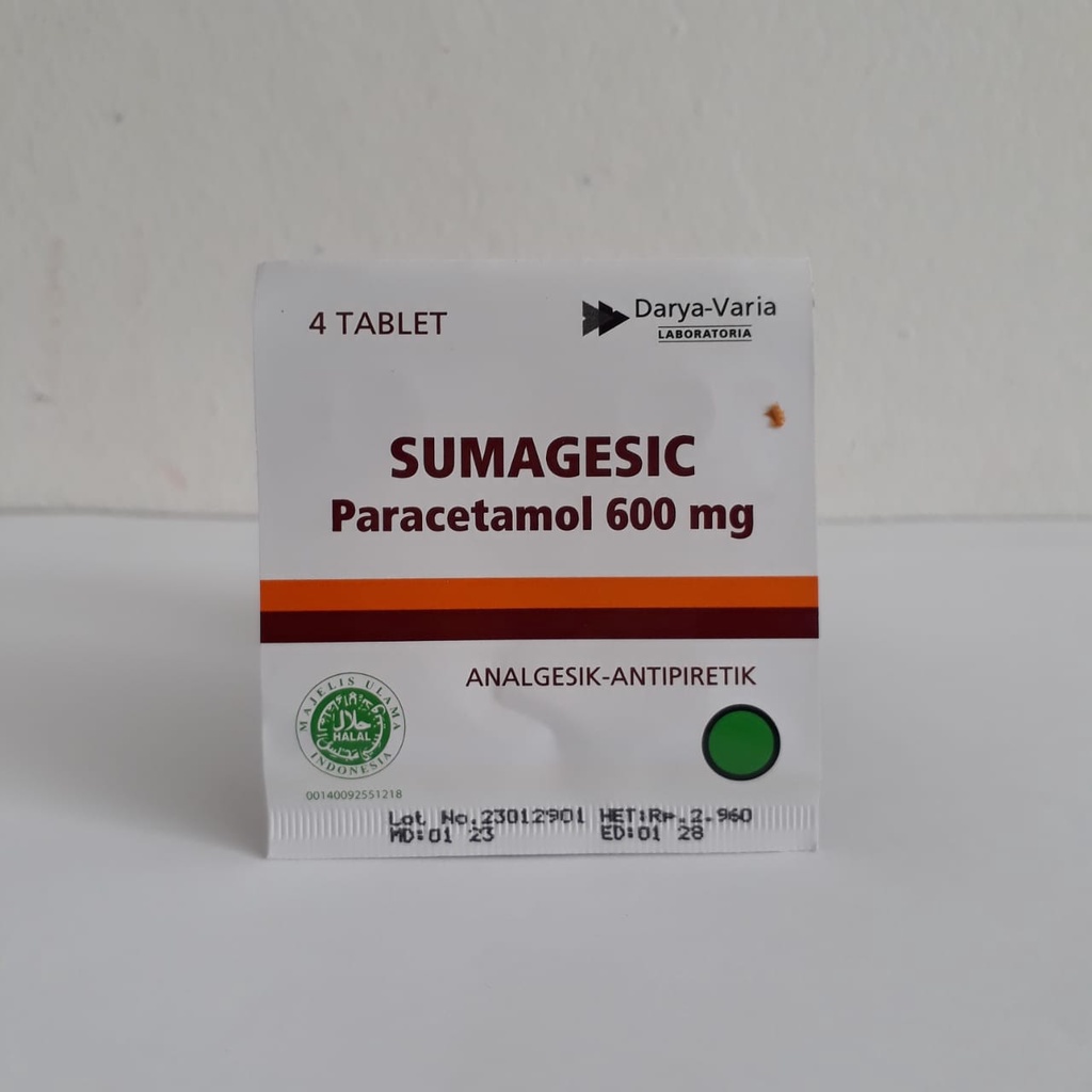 Jual Sumagesic Paracetamol 600mg 4 Tablet | Shopee Indonesia