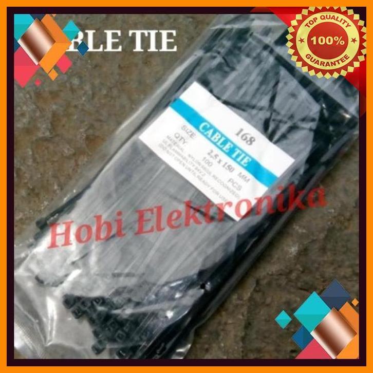 Jual (HOBIE) CABLE TIE TIES PENGIKAT KABEL NYLON PANJANG 15CM WARNA ...