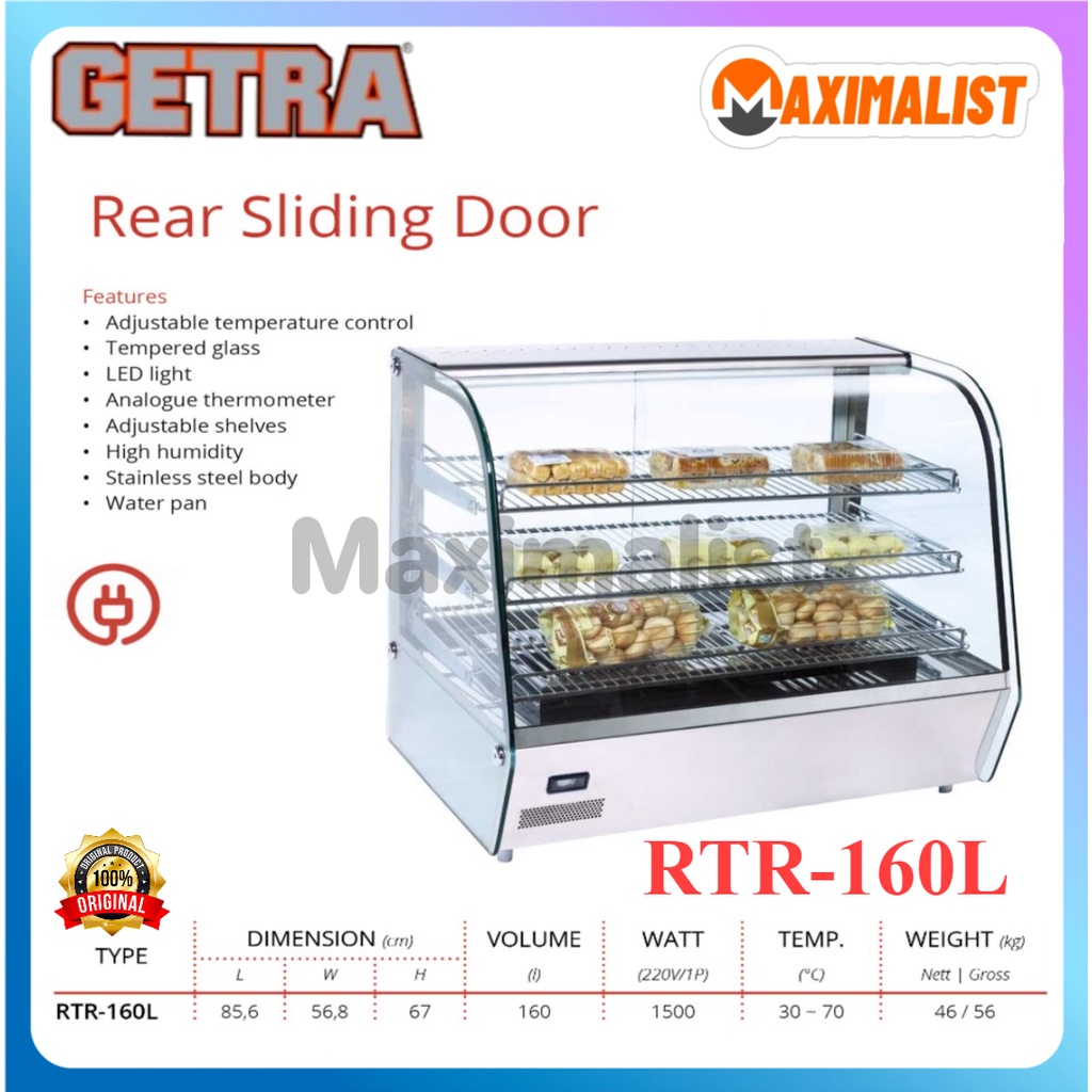 Jual GETRA SHOWCASE FOOD WARMER RTR-160L DISPLAY WARMER / Kabinet ...