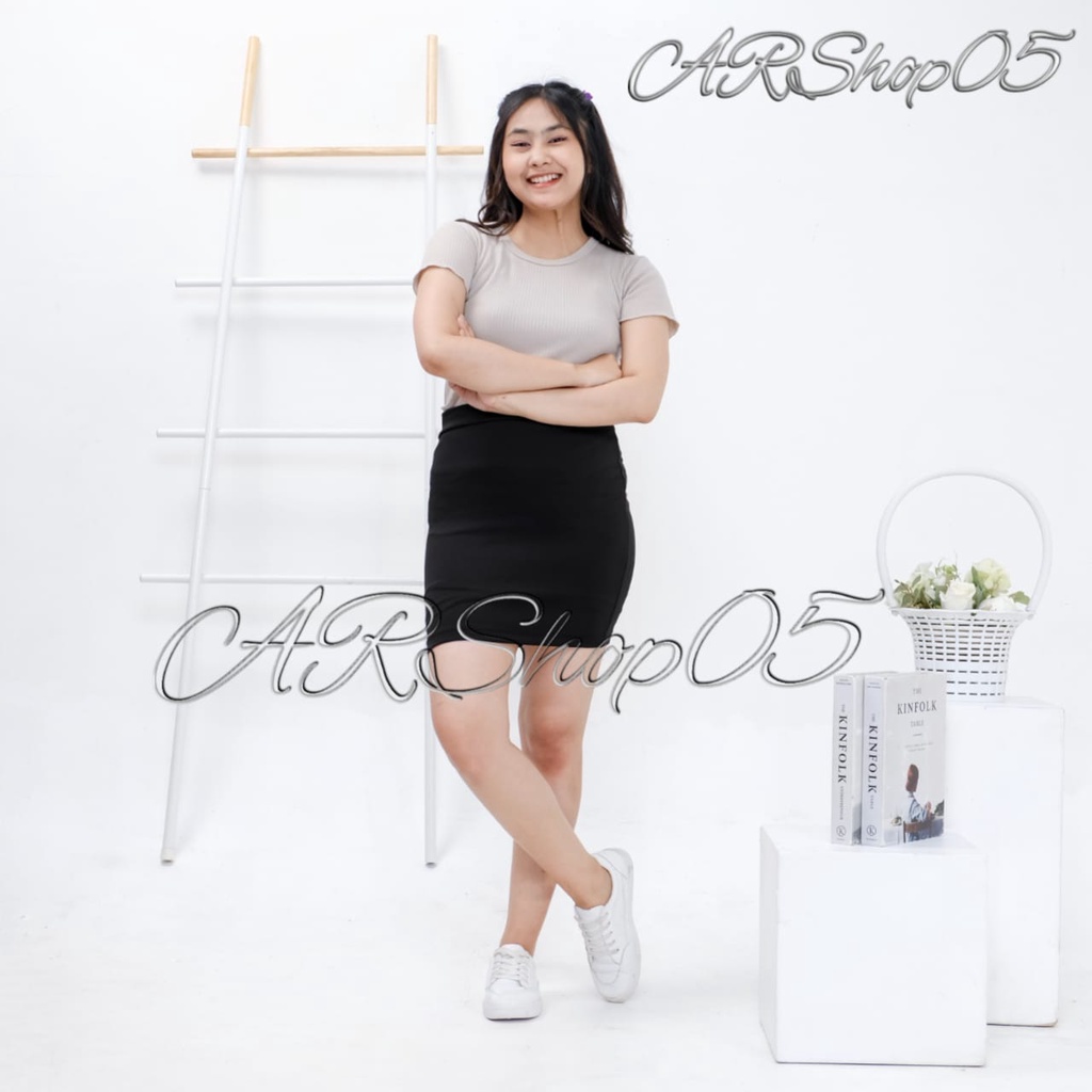 Jual Rok Span Pendek Rok Korean Style Mini Skirt Rok Hitam Korean Style ...
