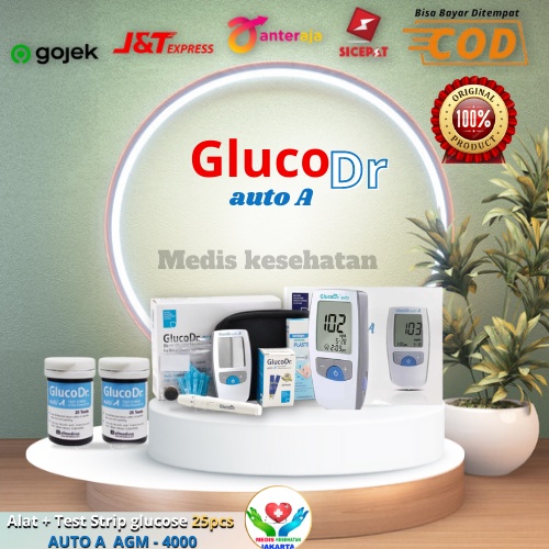 Jual Alat Cek Gula Darah GlucoDr Auto A 4000 + STRIP Gluco Dr Auto agm ...