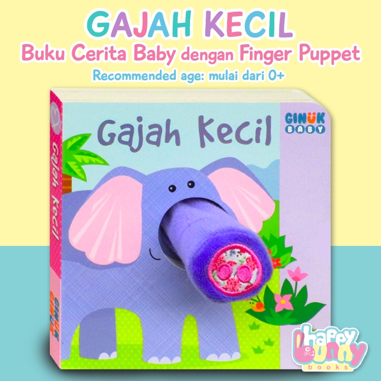 Jual [GinukGinuk] GAJAH KECIL story board book with finger puppet (buku ...