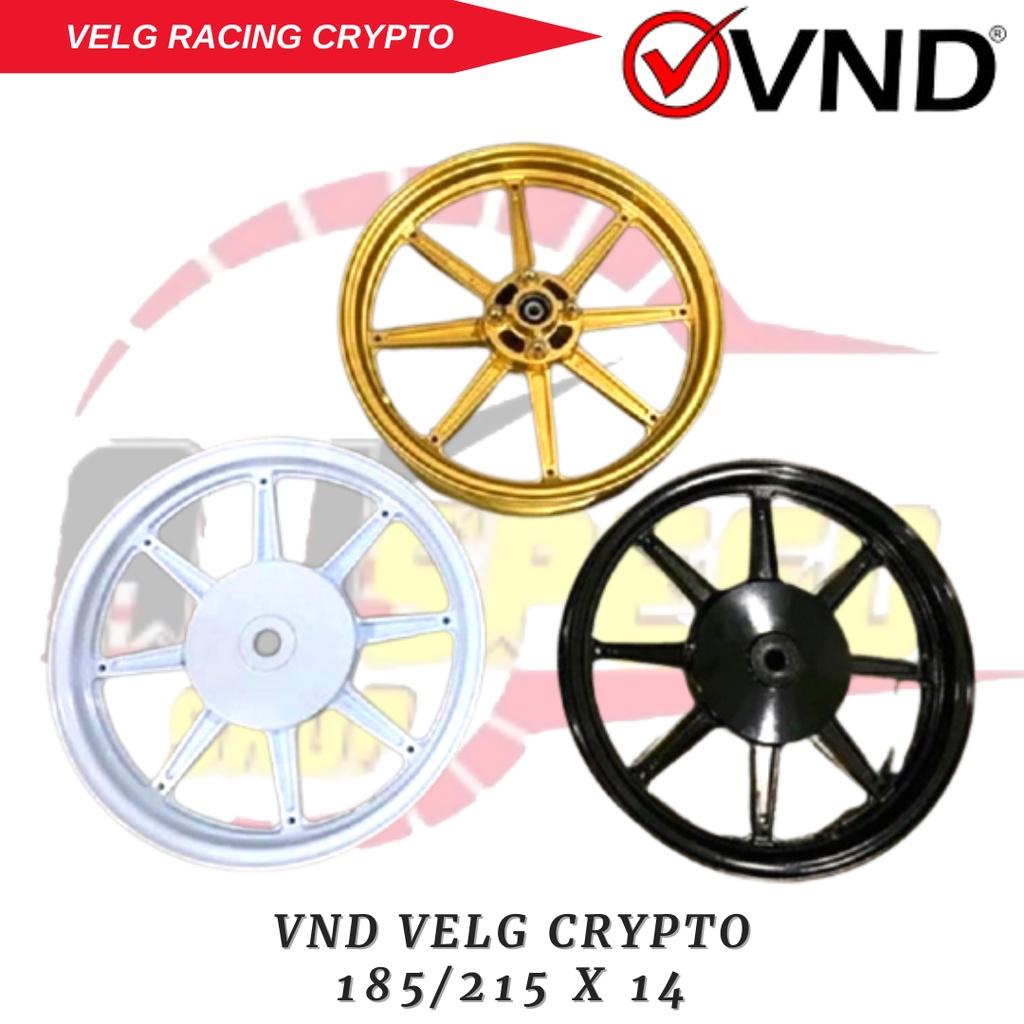 Jual VND Racing Velg Crypto Ring 14 Beat Mio Vario 110 Vario 125 Vario 150 Warna Black Gold ...