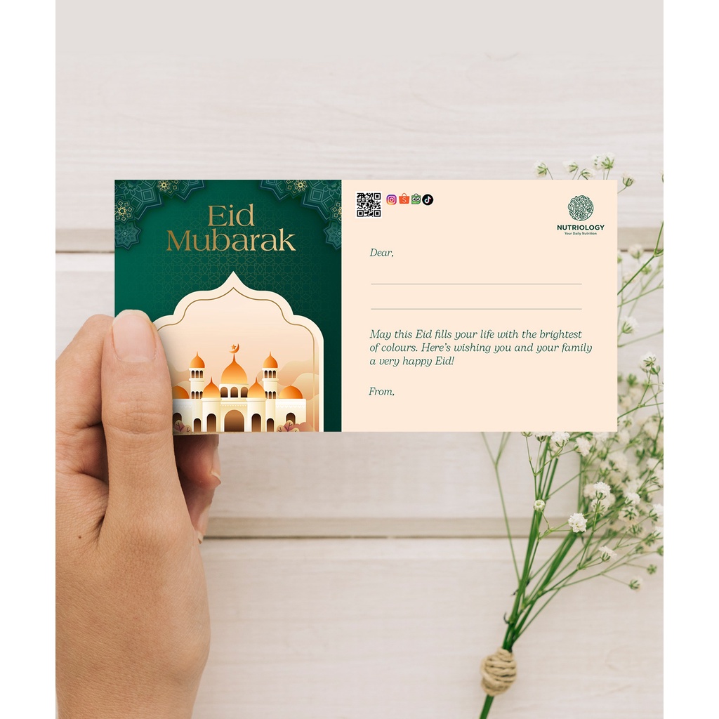 Jual Kartu Ucapan Greeting Gift Card tema Lebaran Idul Fitri Mubarak ...