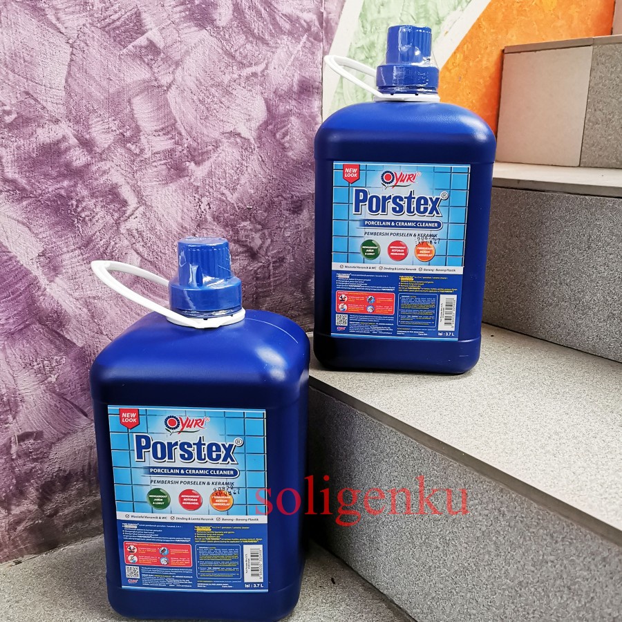 Jual Yuri PORSTEX BIRU 3.7 LITER | Pembersih Porselen 3.7Liter 3,7 L ...