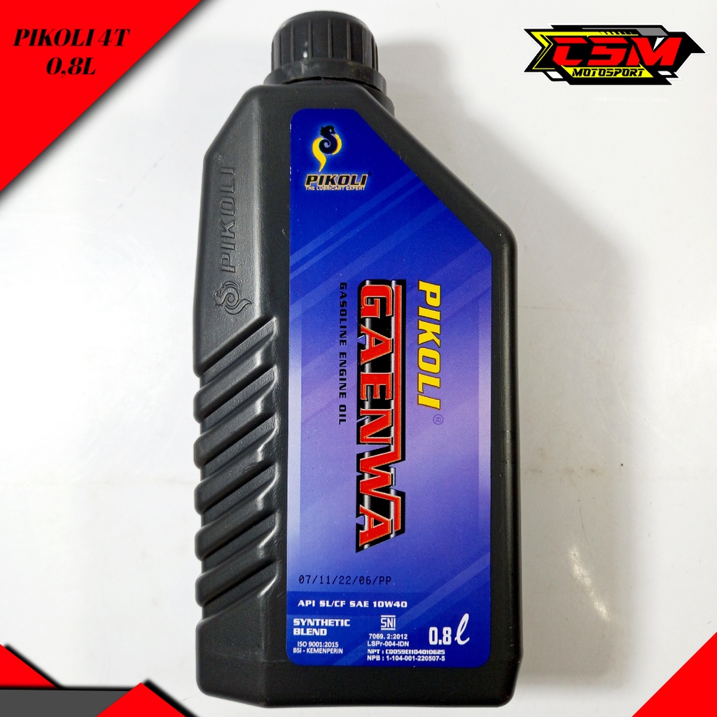 Jual OLI PIKOLI GAENWA 4 TAK 08L SYNTHETIC BLEND API SL CF SAE 10W40 ...