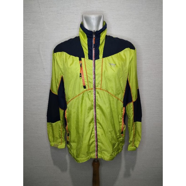 Jual Jaket running BFL outdoor hijau stabilo kombinasi | Shopee Indonesia