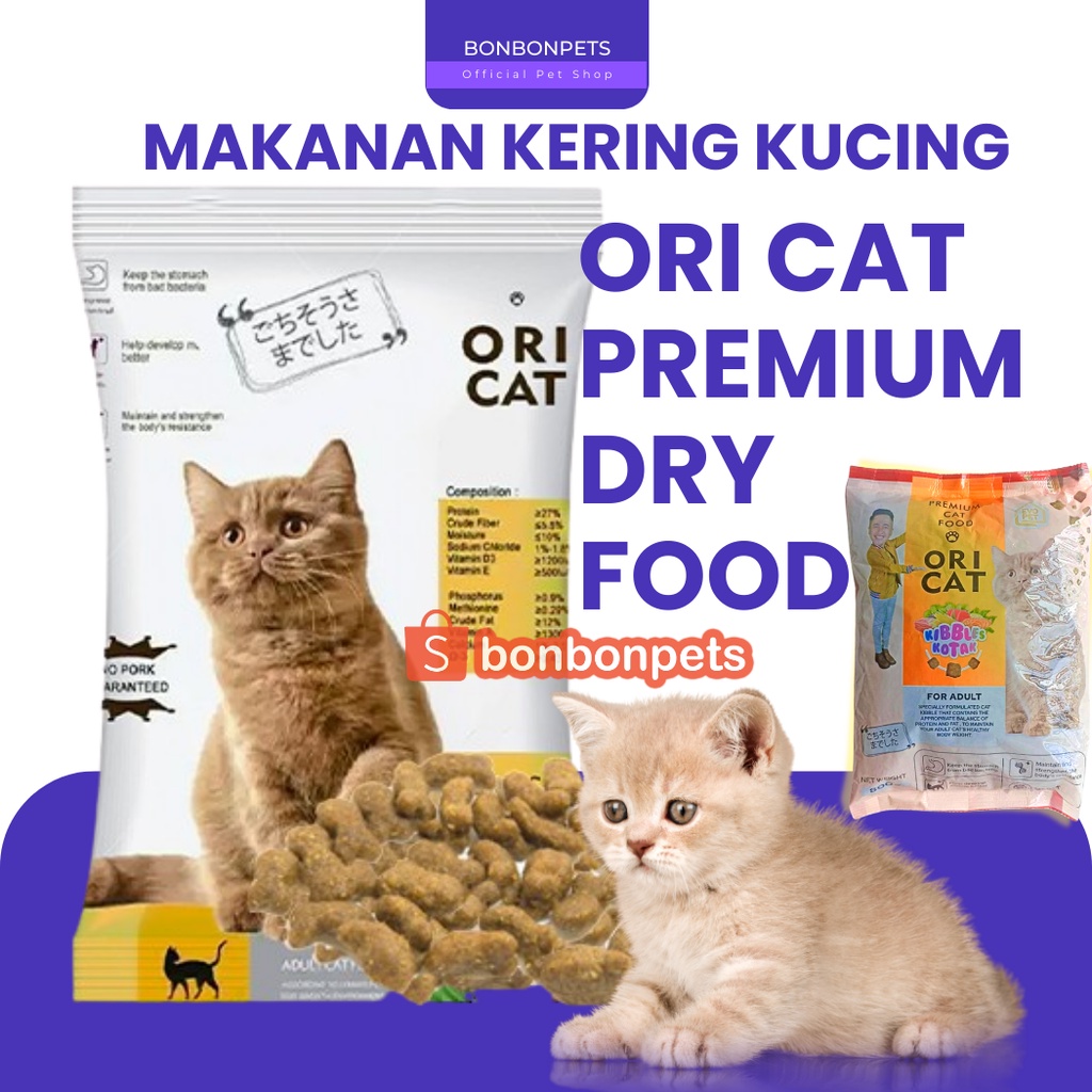 Jual Makanan Kering Kucing Ori Cat 1kg Pakan Kucing Repack 1 Kg / 500gr ...