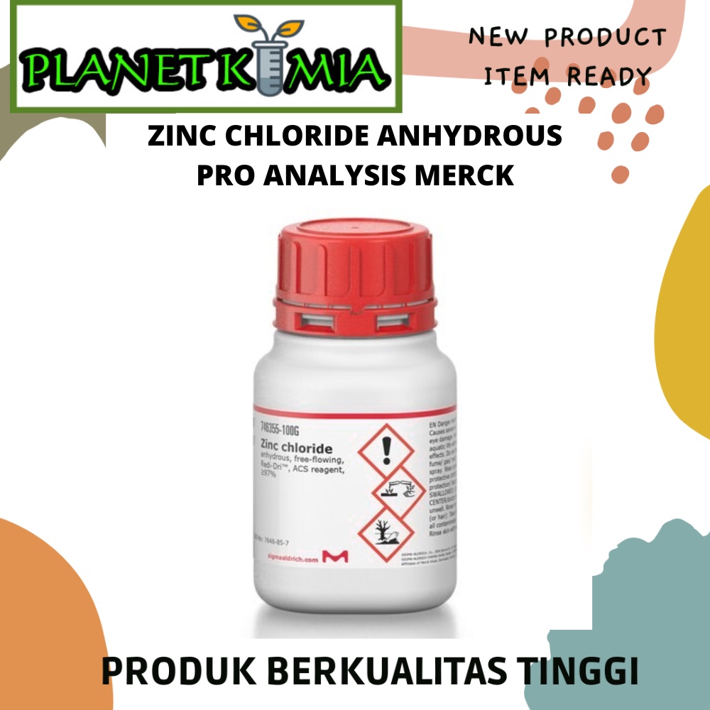 Jual Zinc Chloride Anhydrous / Seng Klorida Anhidrat Pro Analisa Merck ...