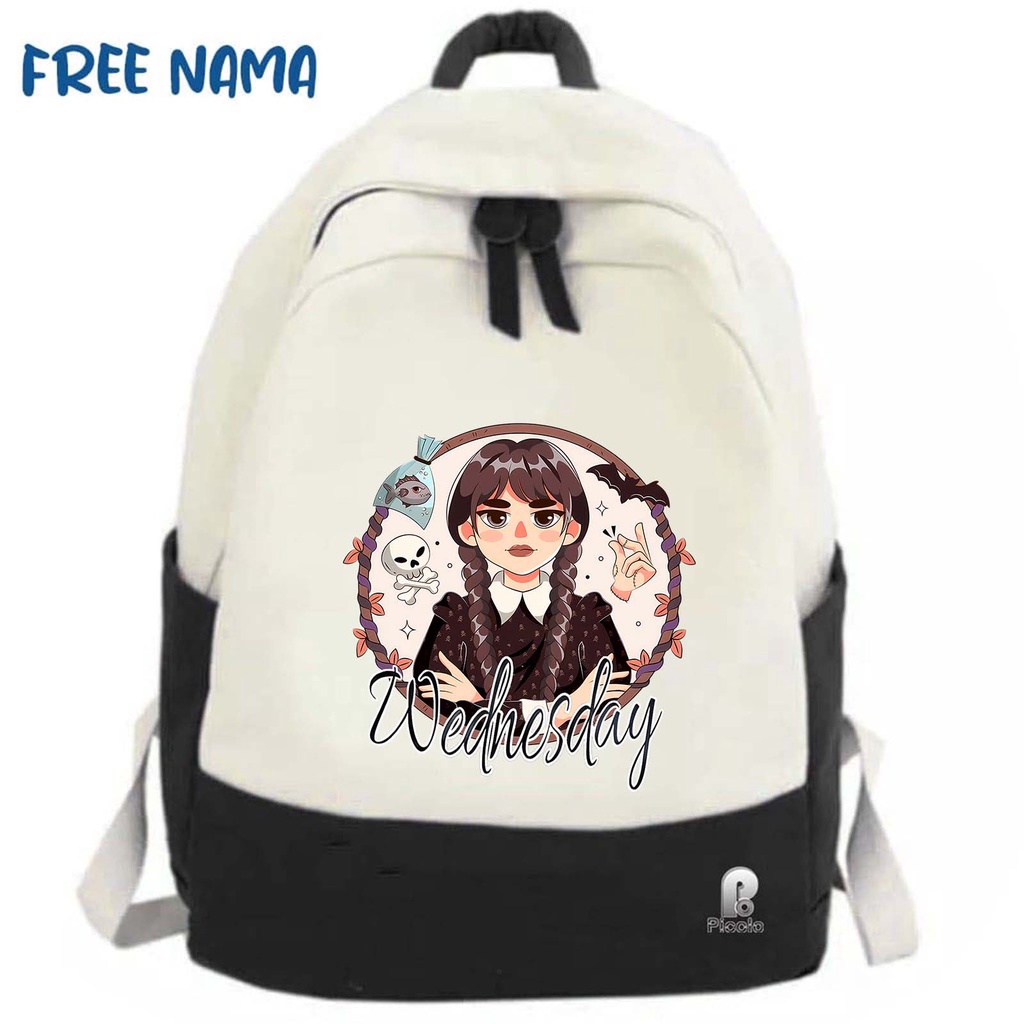 Jual TAS RANSEL BACKPACK ANAK SEKOLAH MOTIF KARAKTER ADDAMS WEDNESDAY ...