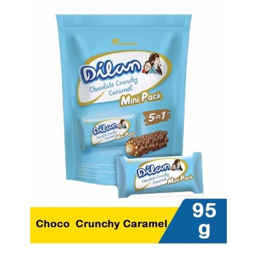 Jual Dilan Chocolate Crunchy Caramel Mini Pack Isi 10's x 9.5gr ...