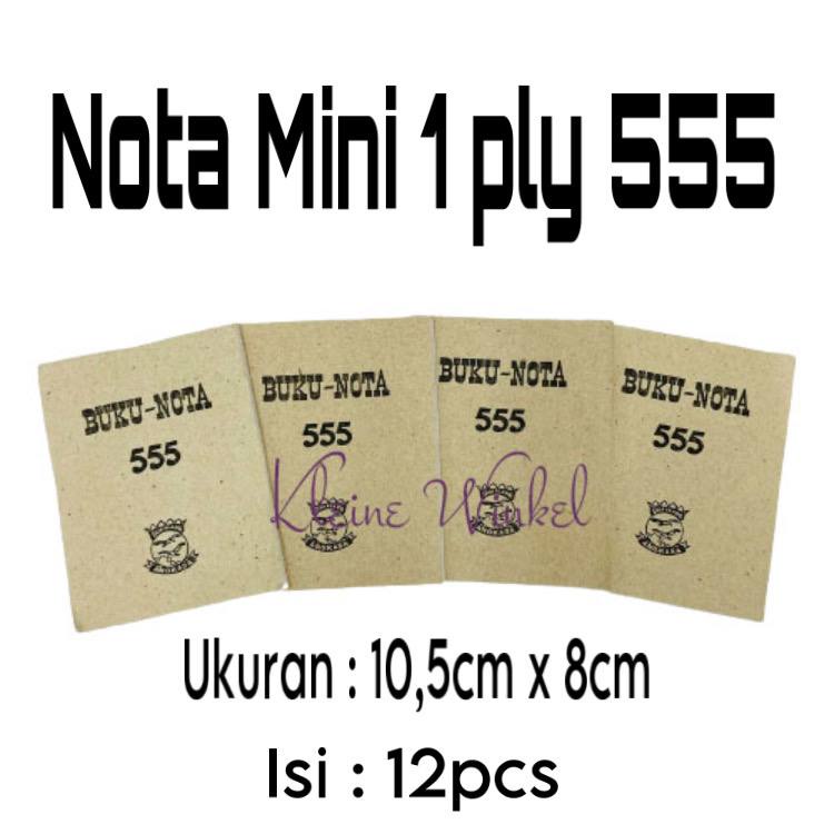 Jual Buku Nota Mini 1 ply 555 isi 12 pcs | Shopee Indonesia