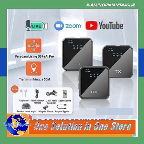 Jual Mic Clip On Wireless / Mic Wireless 2 Microphone Bluetooth Untuk ...
