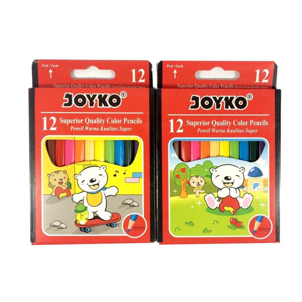 Jual Pensil Warna Joyko Pendek Isi 12 Warna | Shopee Indonesia