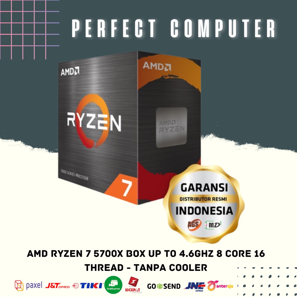 Jual AMD RYZEN 7 5700X BOX Up to 4.6GHz 8 Core 16 Thread - Tanpa Cooler ...