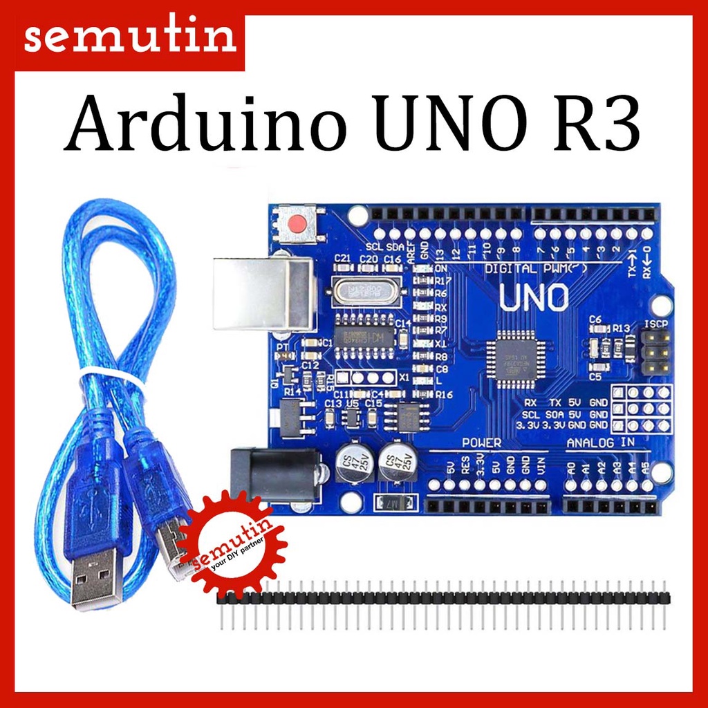 Jual Uno R3 Atmel Atmega328p With Usb Cable Arduino Ch340 Plus Kabel