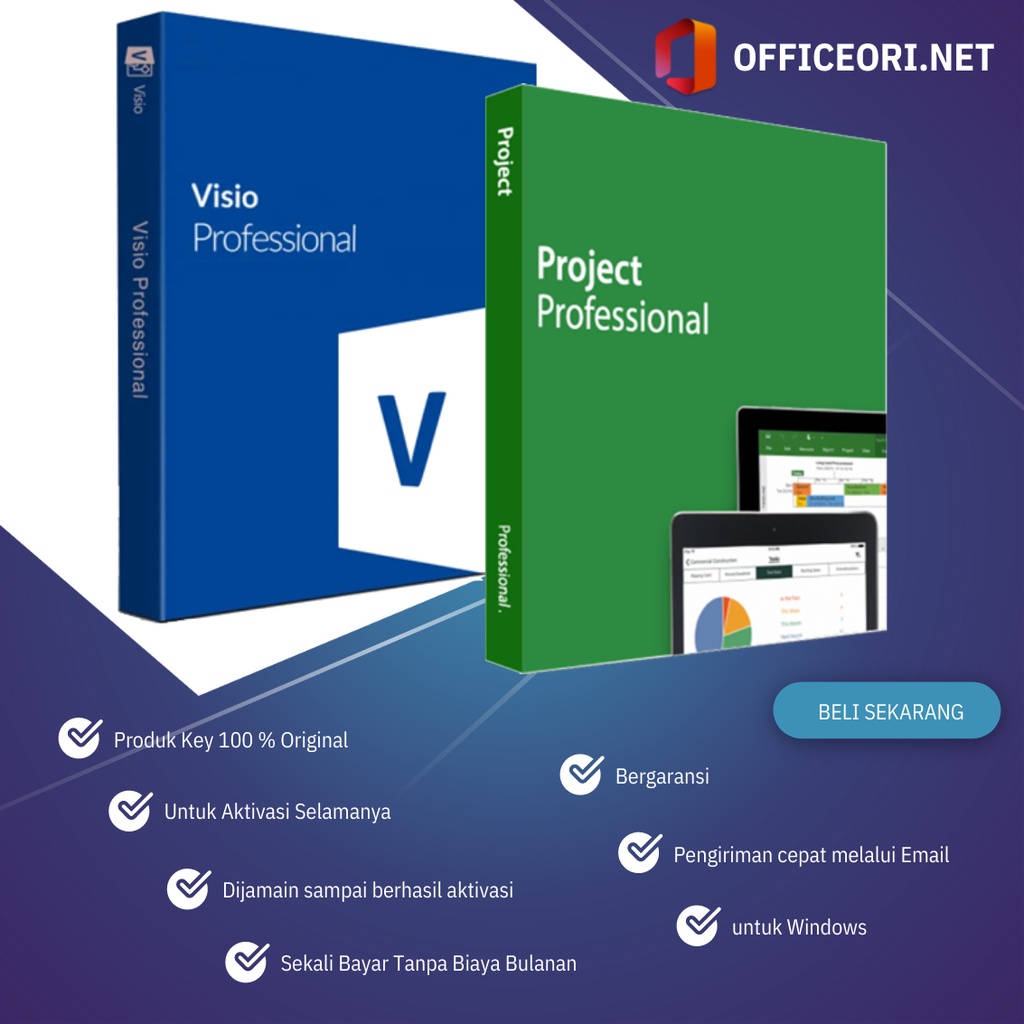 Jual promo.ms visio / project professional 2016 / 2019 / 2021 original ...