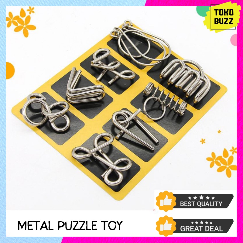 Jual Metal Unlock Puzzle Brain Teasers Mainan Edukasi Asah Otak Kreatif ...