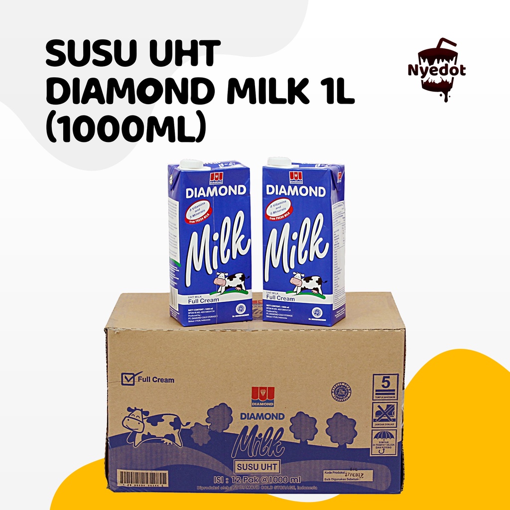 Jual Susu diamond 1 Liter - Susu UHT Fresh Milk Diamond - Susu untuk ...