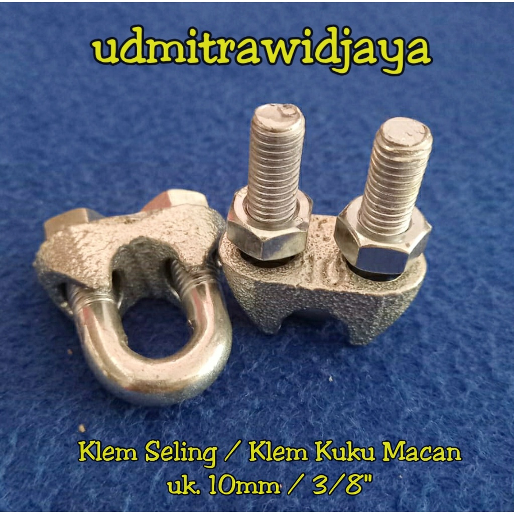 Jual KLEM SELING 10 MM / KLEM SELING WIRE CLIP 10MM / KUKU MACAN 10 MM ...