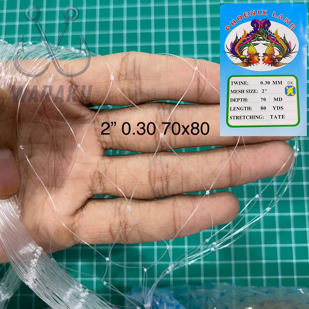 Jual Pukat Ikan / Jaring ikan TATE Merk Phoenix 0.30 Ukuran 70x80 ...