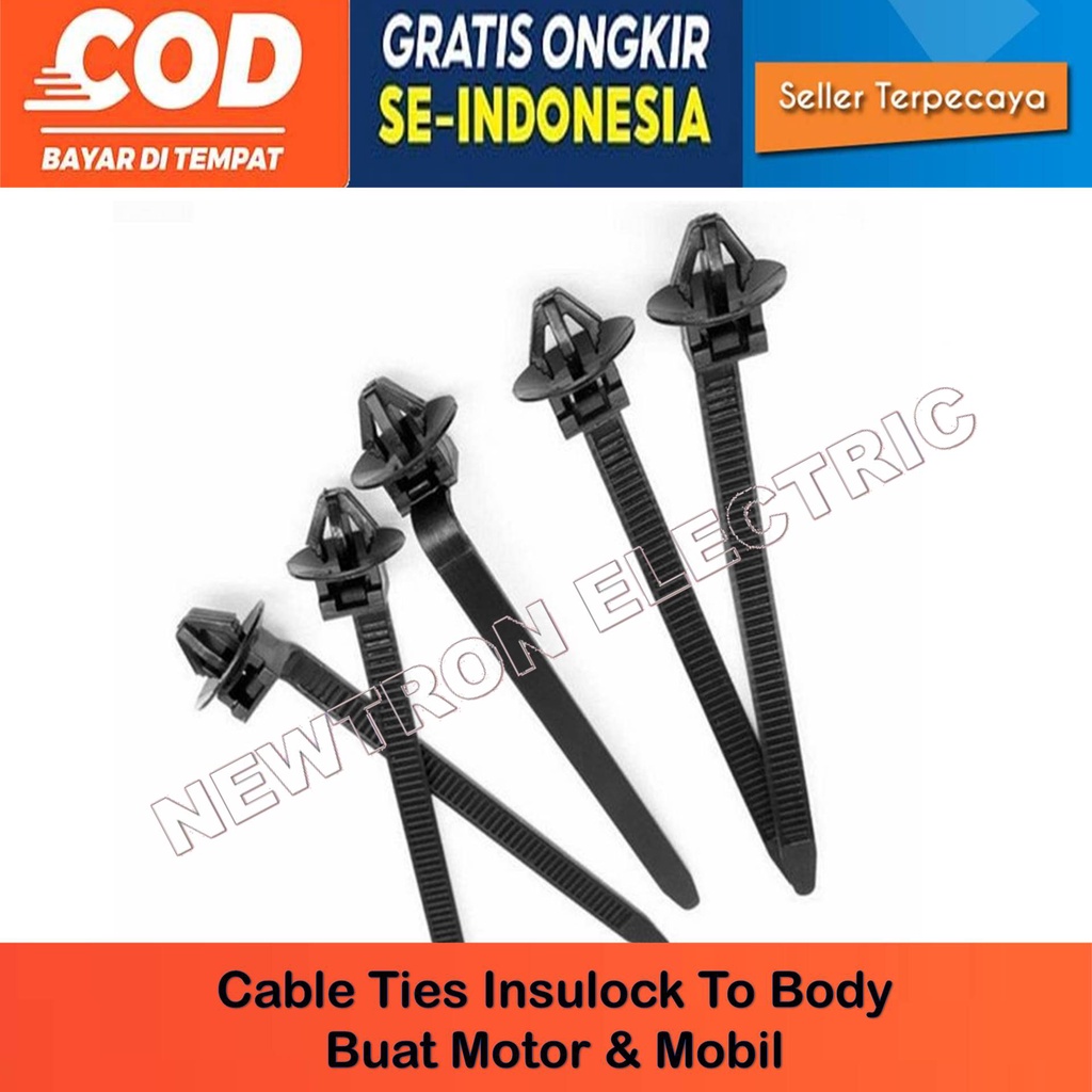 Jual Nylon plastik Pengikat kabel Klip Panah/Insulock insulok To Body ...