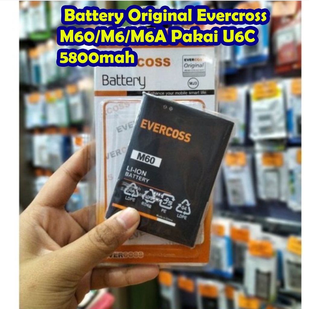 Jual Baterai Battery Original Evercross M60/M6/M6A Pakai U6C jg Bisa | Shopee Indonesia