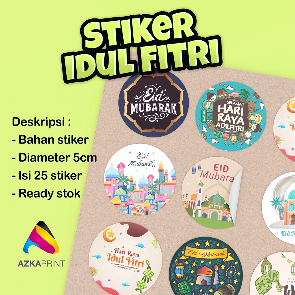 Jual Stiker Edisi Idul Fitri - Stiker lebaran - stiker hampers eid ...