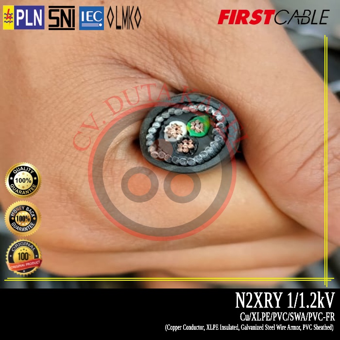 Jual Kabel N2XRY 3x2.5 mm2 (Cu/XLPE/SWA/PVC) 3x2,5 mm2/3 x 2.5 mm2/3 x 2,5 | Shopee Indonesia