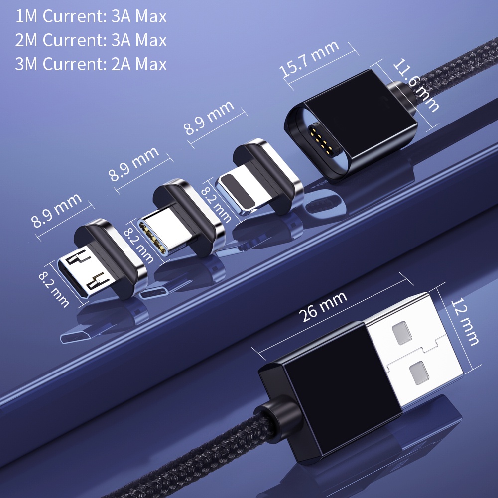 Jual Magnetic kabel data Charger USB type-c Cable magnet plug 4pin ...