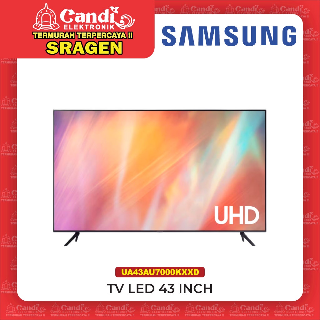 Jual SAMSUNG Tv Led 43 Inch Smart TV 4K UHD - UA43AU7000KXXD | Shopee Indonesia