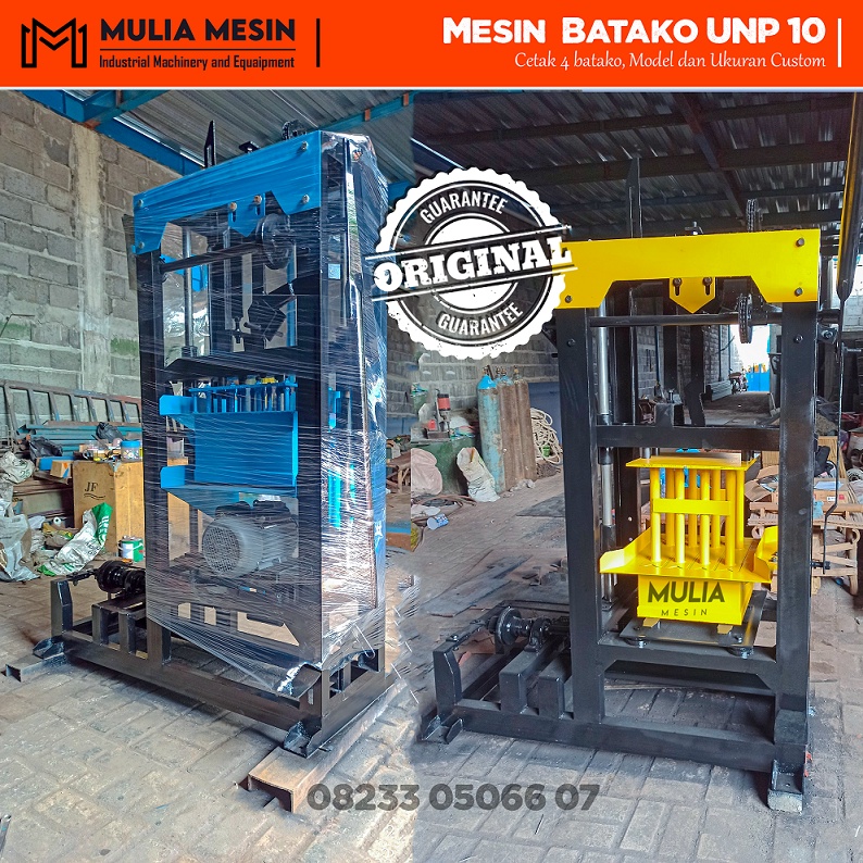 Jual Mesin percetakan batako tipe UNP 10 cetak 4 batako model dan ...