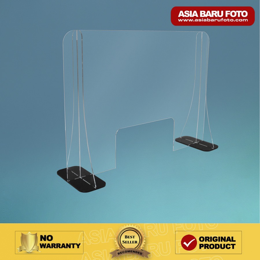 Jual Partisi/Sekat/Pembatas Meja Acrylic Polos 50cm X 50cm (3mm) Model ...
